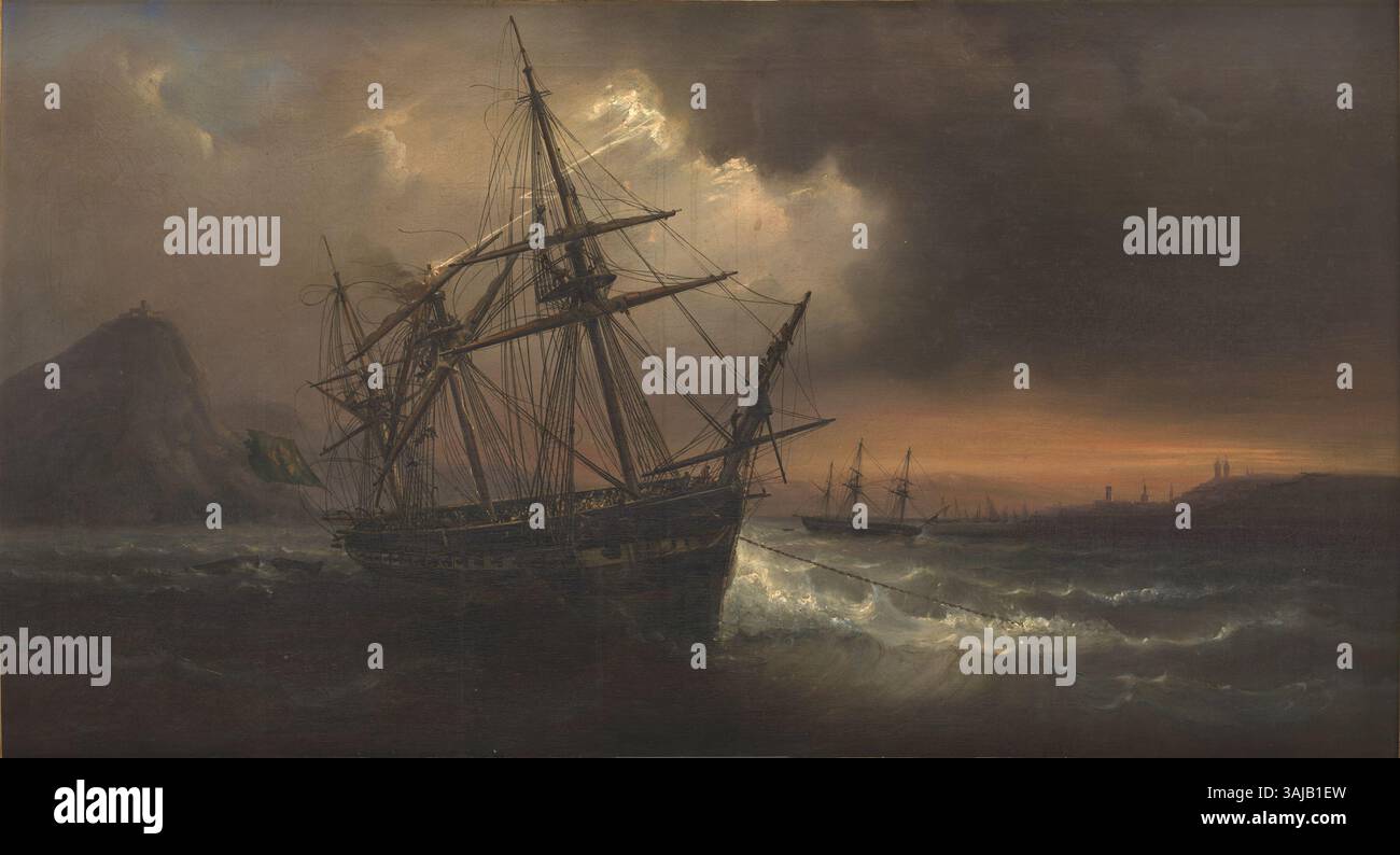 Estevão Francisco Augusto Mayer's 1845 painting depicts the Brazilian ...