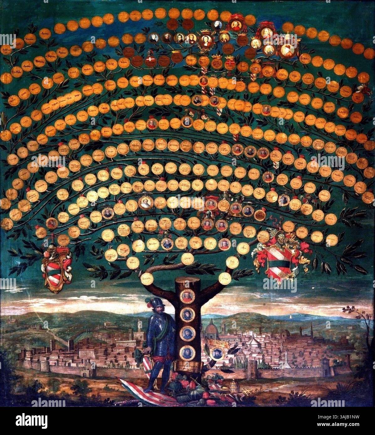 This 18th-century family tree depicts the Corsini family, a prominent ...