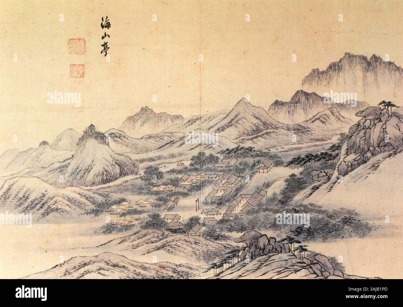 This 1788 album by Kim Hong-do presents detailed landscapes of Mt ...
