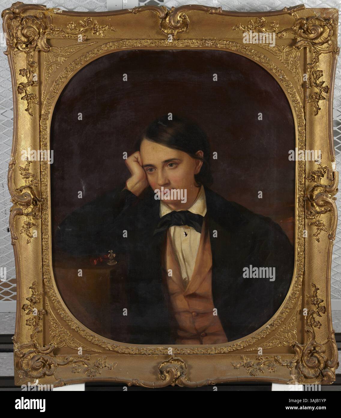 This 1851 portrait of a young man, created by an unknown artist ...