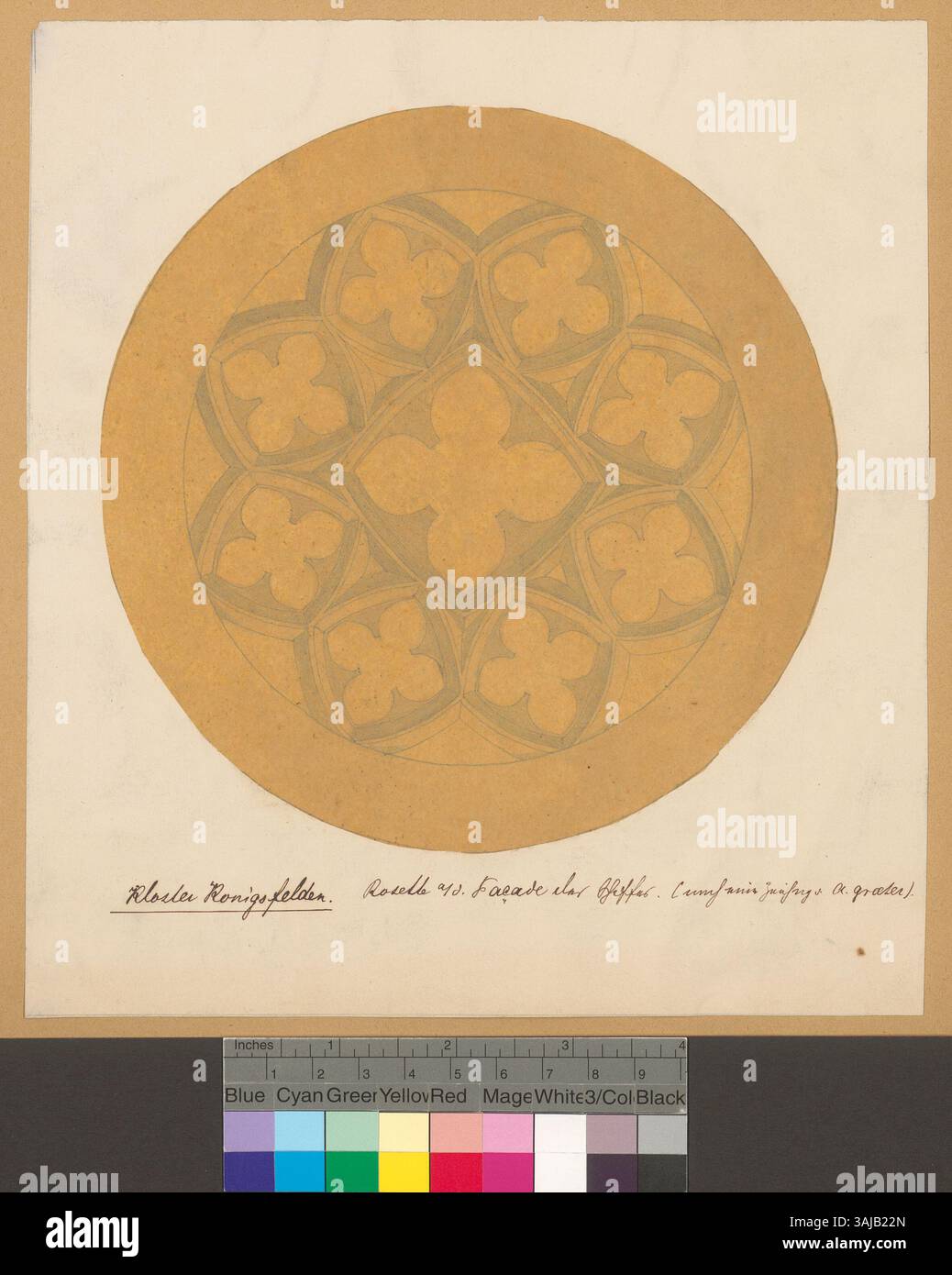 This image depicts the rosette design on the facade of the Kloster ...