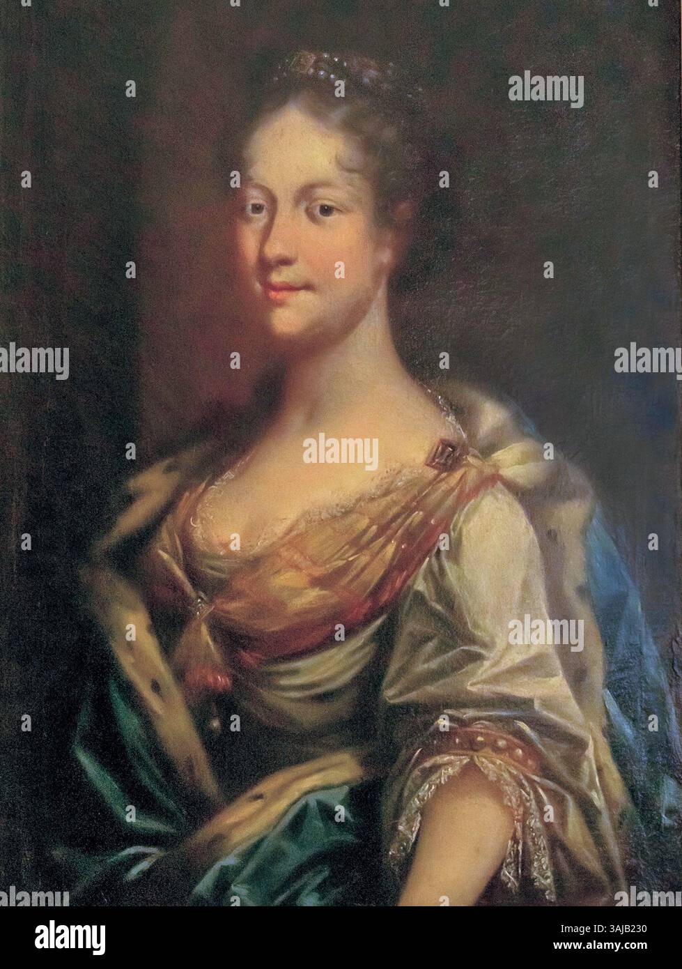 This 18th-century portrait by Augustyn Mirys depicts Urszula Branicka ...