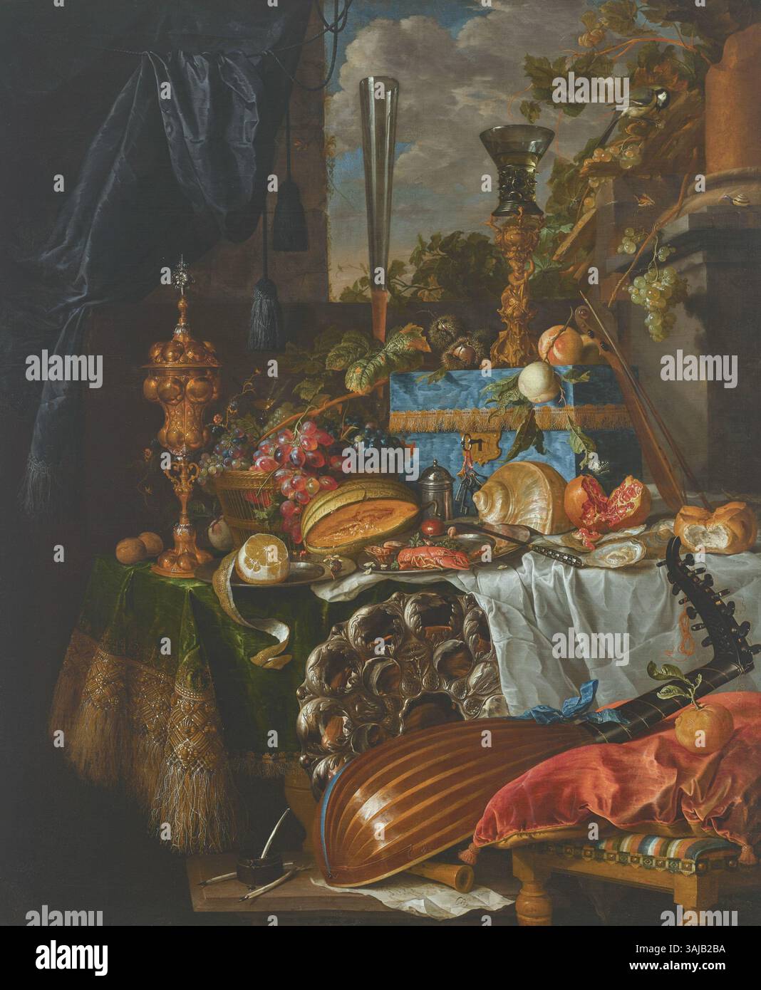Jan Davidsz. de Heem’s Pronkstilleven (banquet still life) from 1665 ...