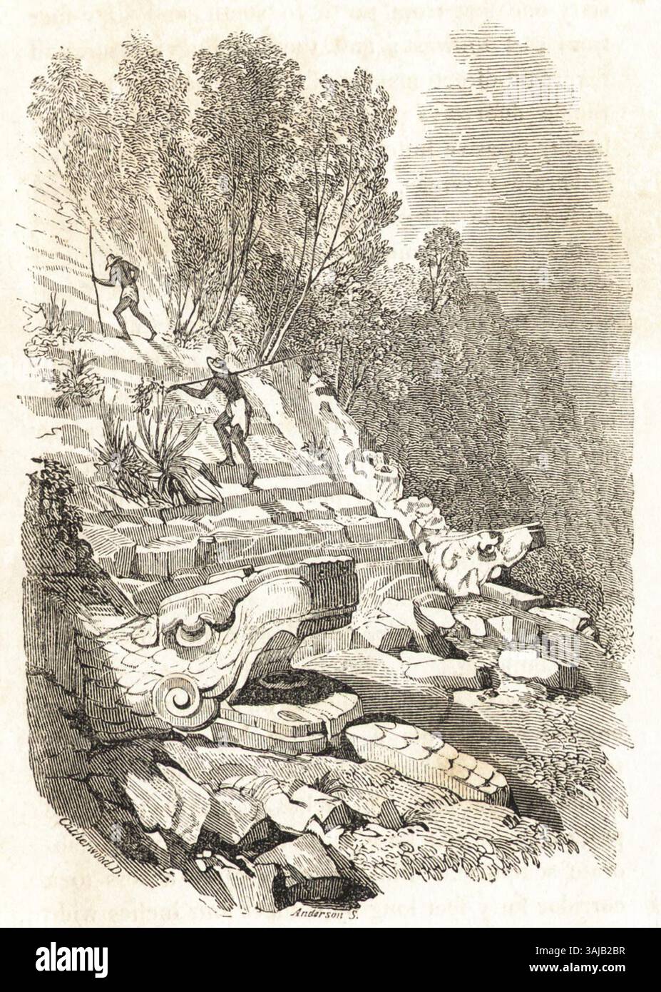 This drawing by Frederick Catherwood, published in John Lloyd Stephens ...