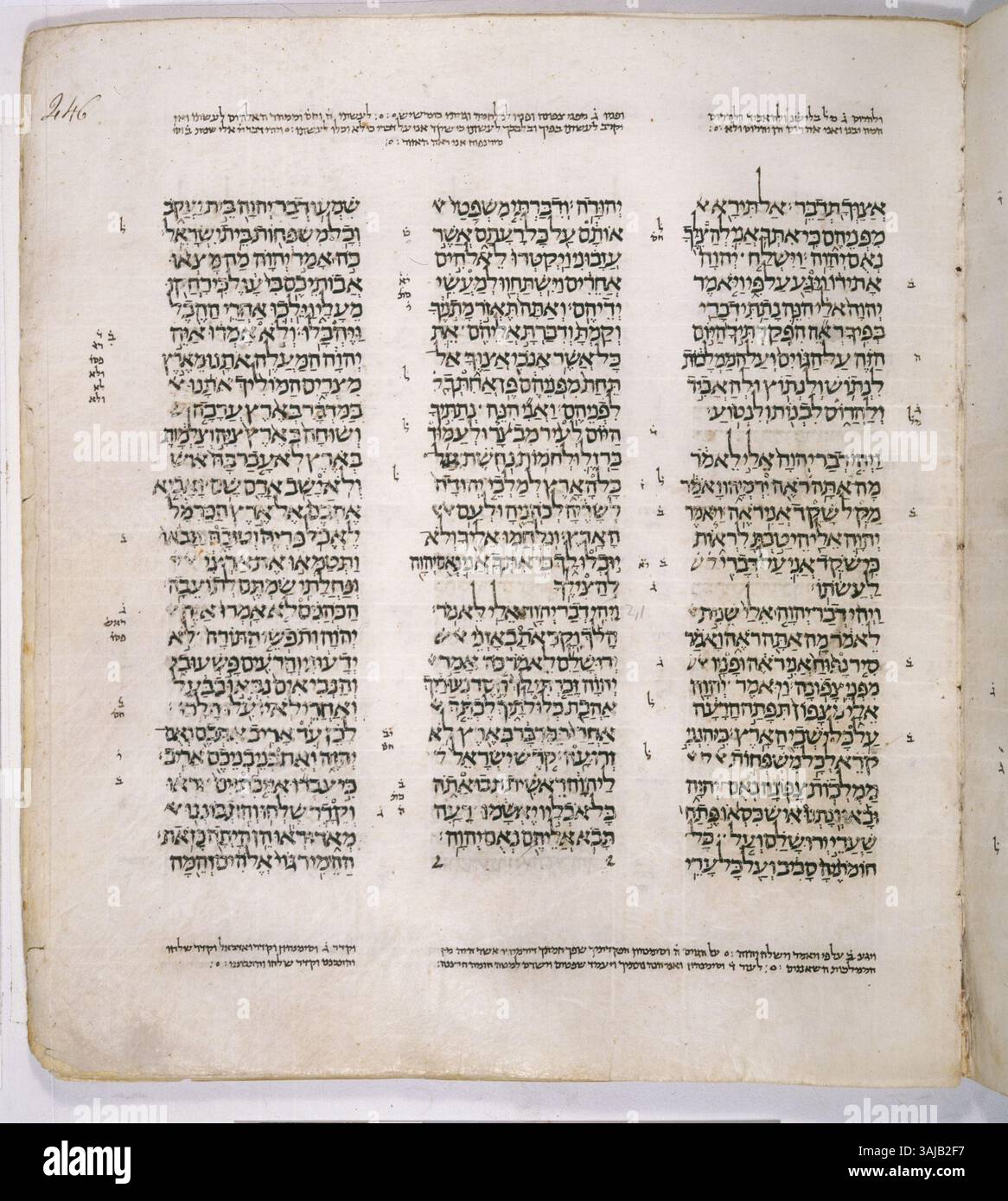 This page (folio 246a) of the Leningrad Codex, created between 1008 and ...