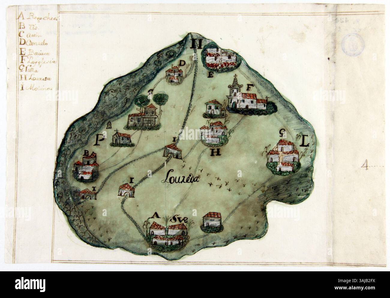 The 'Mapa ou plano do Couto de Loureda' (1752) is a map of Loureda, a ...