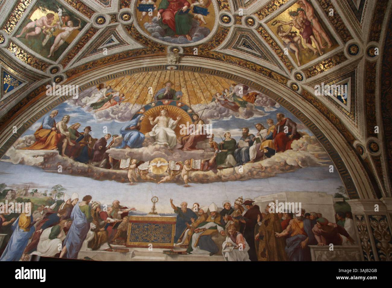 The fresco 'Disputation of the Holy Sacrament' by Raphael is located in ...