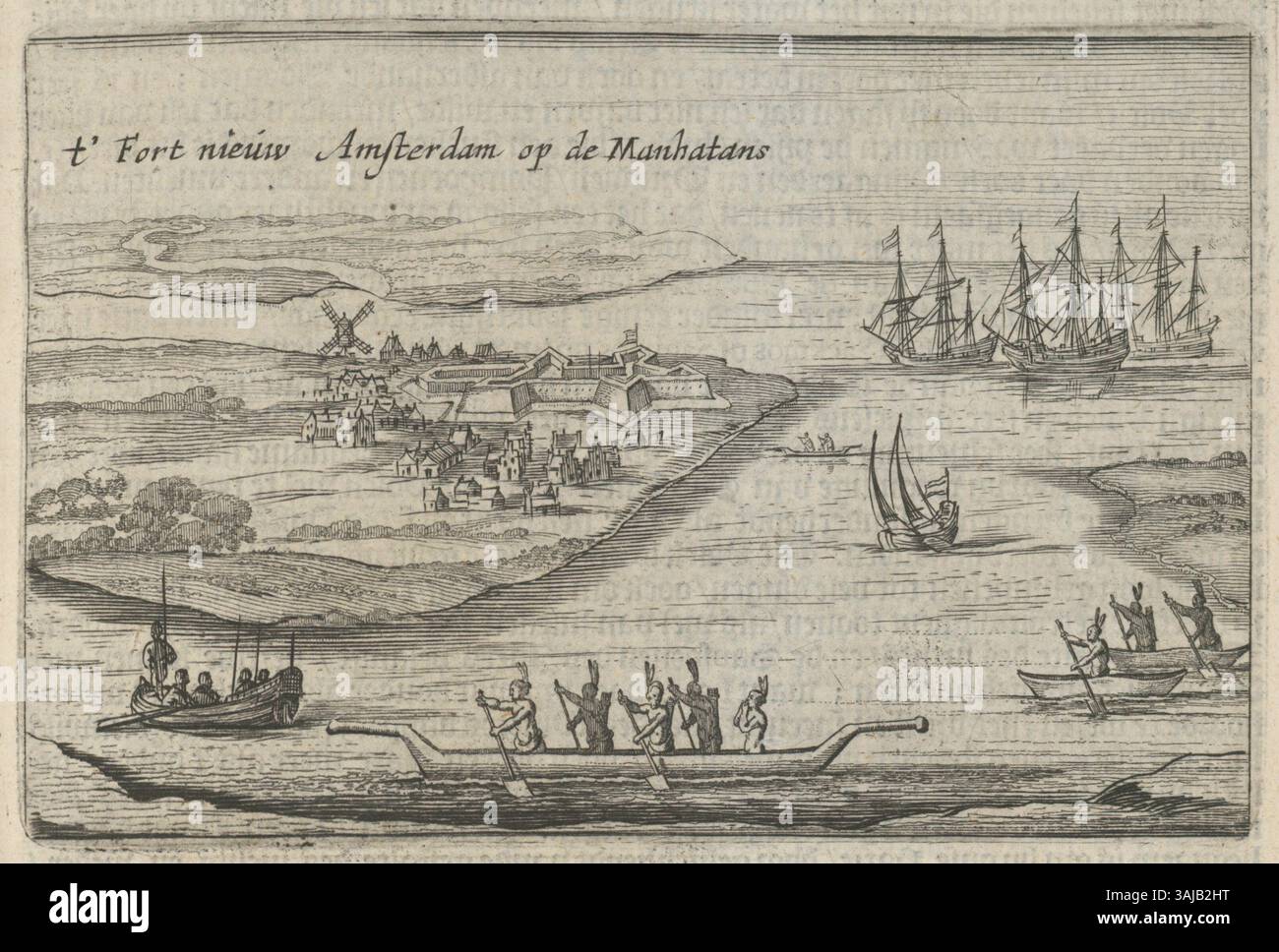 This early print, dated circa 1626, by Kryn Fredericks, depicts Fort ...
