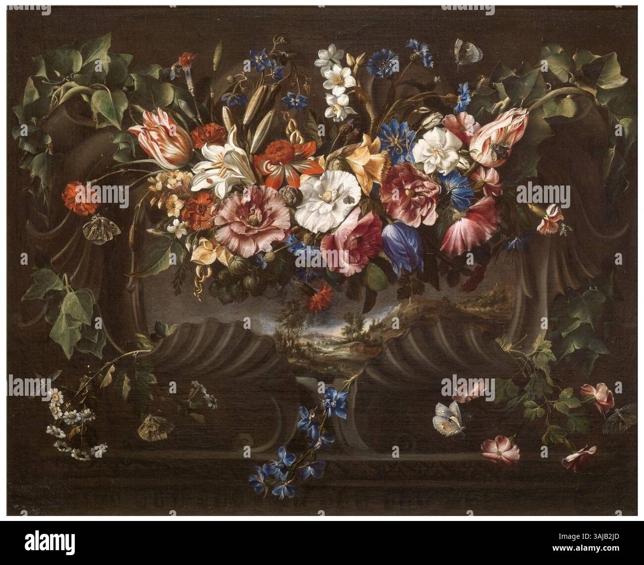 This 1652 painting by Juan de Arellano features a vibrant garland of ...