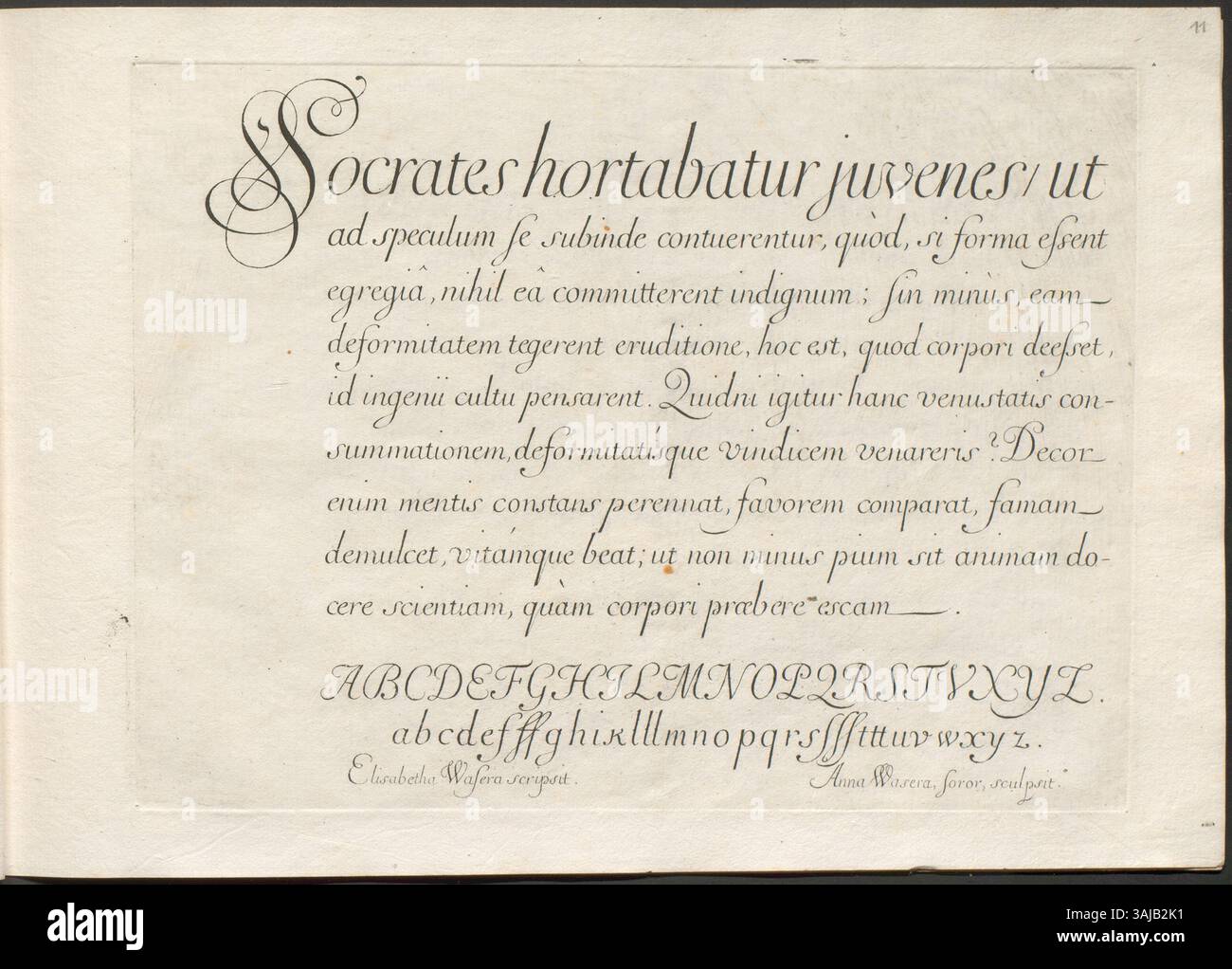 Elisabeth Waser’s 'Schreibübung', created in Zurich in 1708 ...