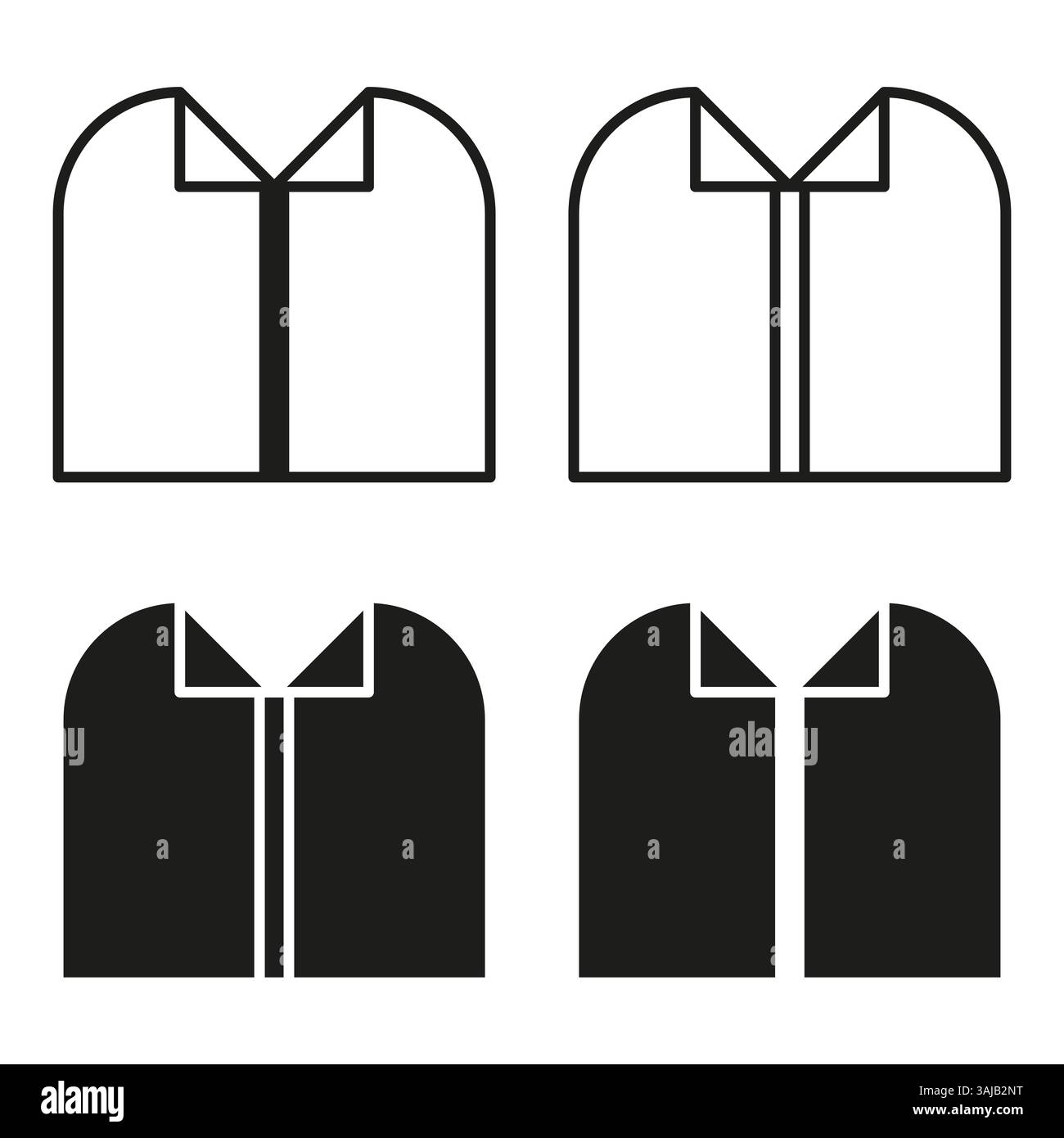 Shirt collar icon. Formal clothing shape. Fashion outfit vector ...