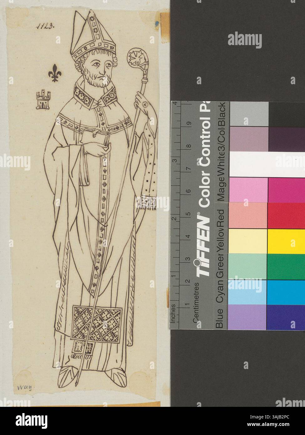 Johann Rudolf Rahn documents a liturgical garment, likely belonging to ...