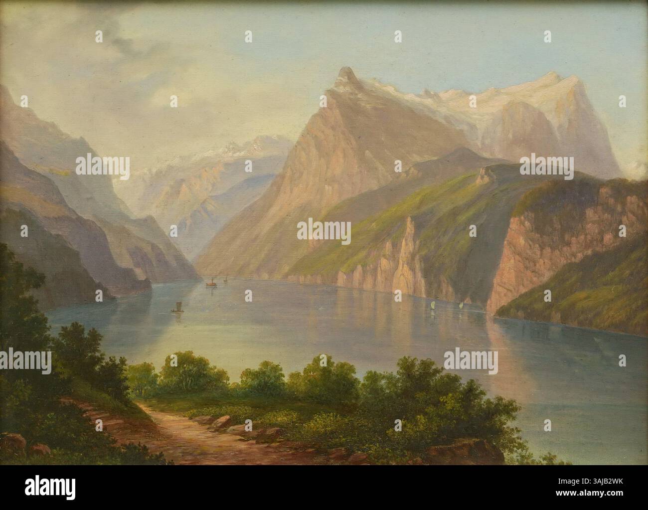 This oil painting by Johann Heinrich Müller depicts the eastern part of ...
