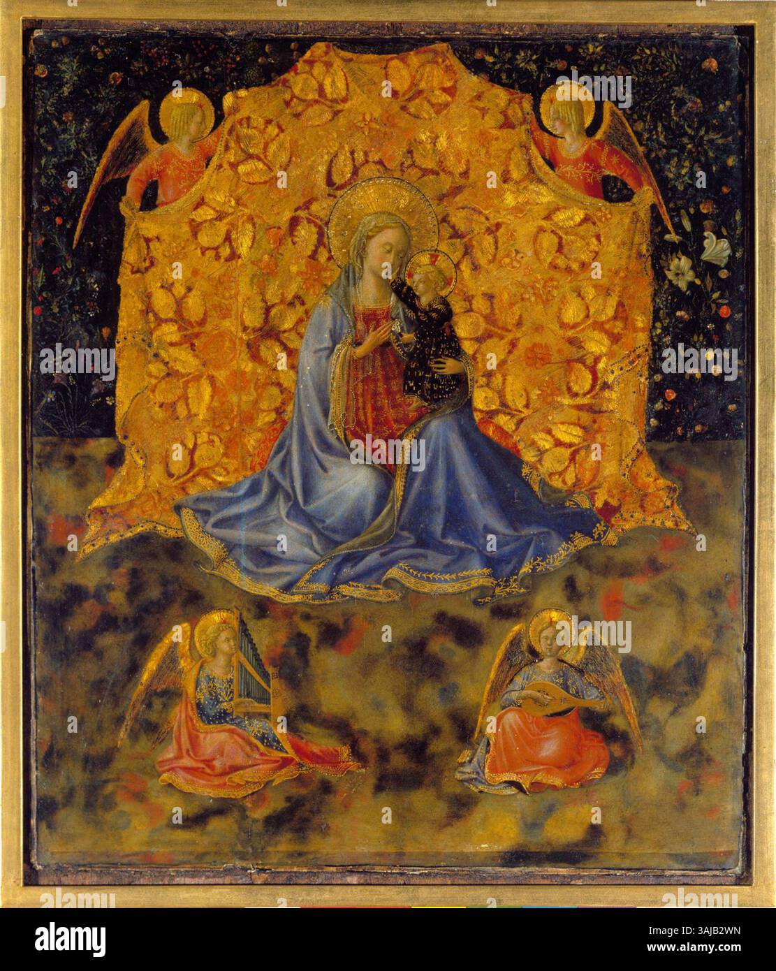 Benozzo Gozzoli's 'Madonna with Child and Angels,' painted around 1449 ...