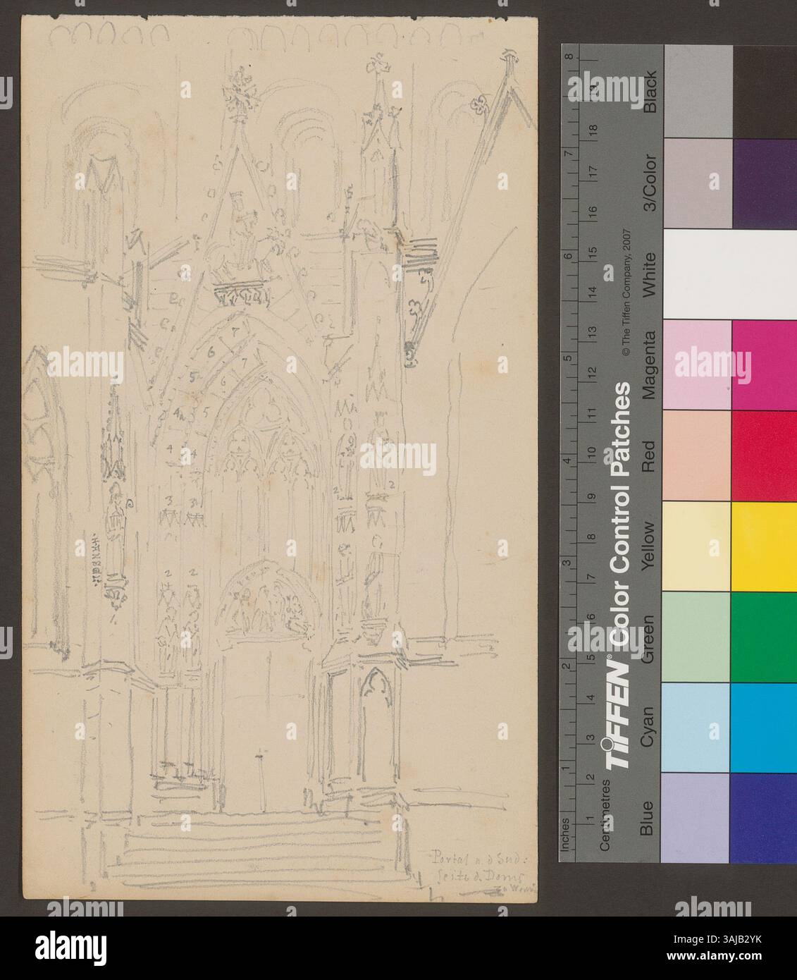 This image depicts the portal on the south side of the Worms Cathedral ...