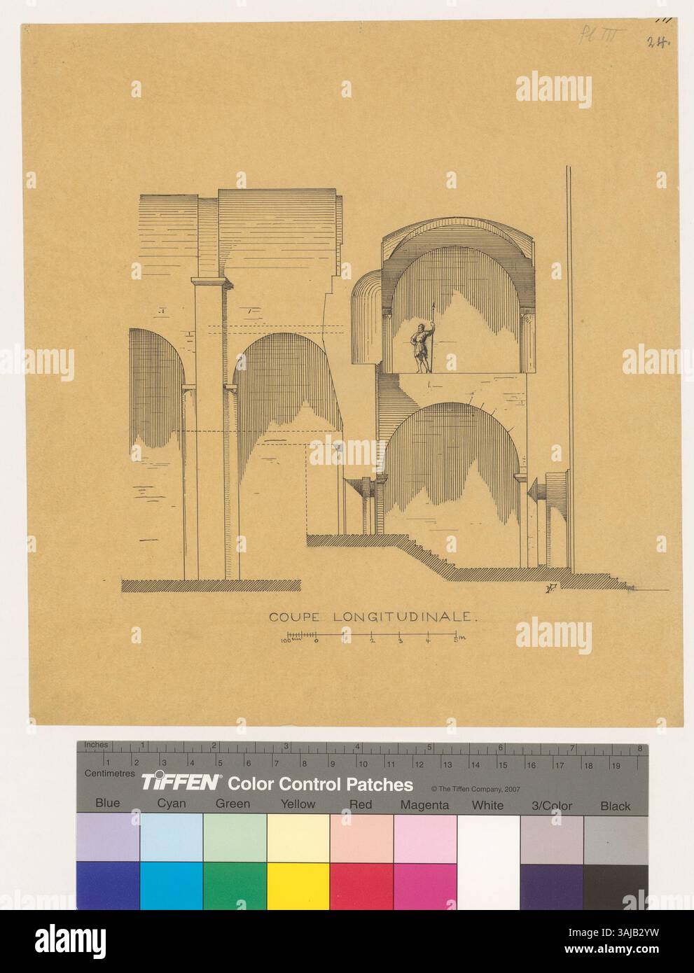 This image shows a longitudinal cross-section of the St. Michael Tower ...