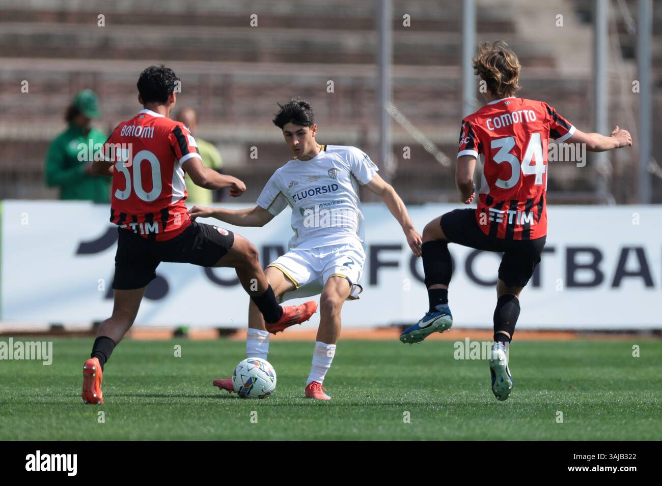 Milan, Italy. 9th Apr, 2025. Alessandro Bonomi and Christian Comotto of ...