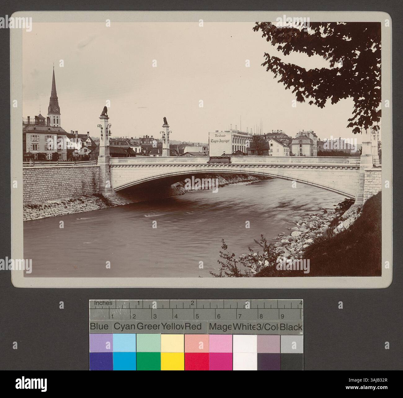 This 1902 photo by Robert Breitinger shows the Stauffacher Bridge in ...