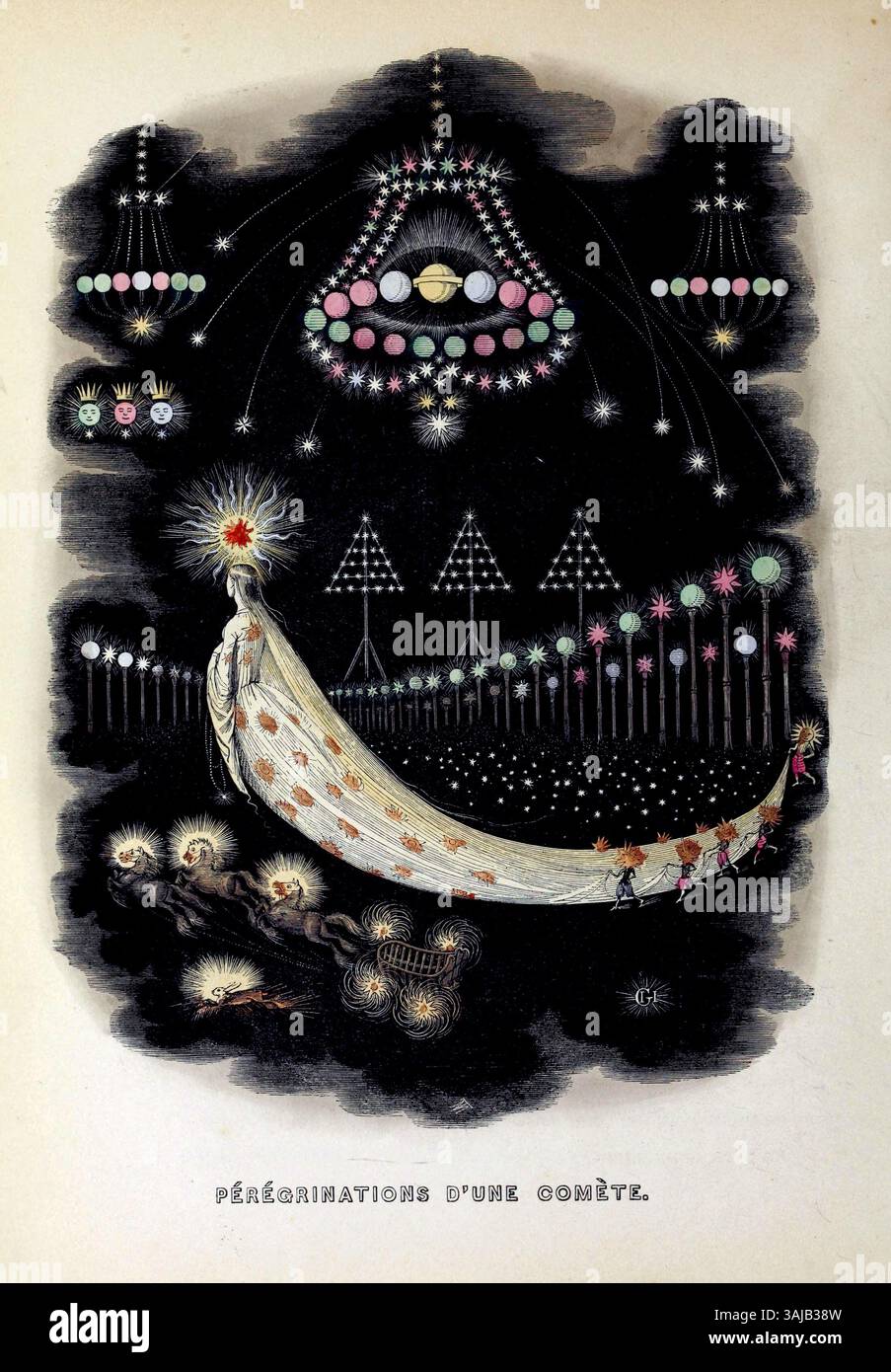 The 1844 woodcut illustration by Jean Ignace Isidore Gérard Grandville ...