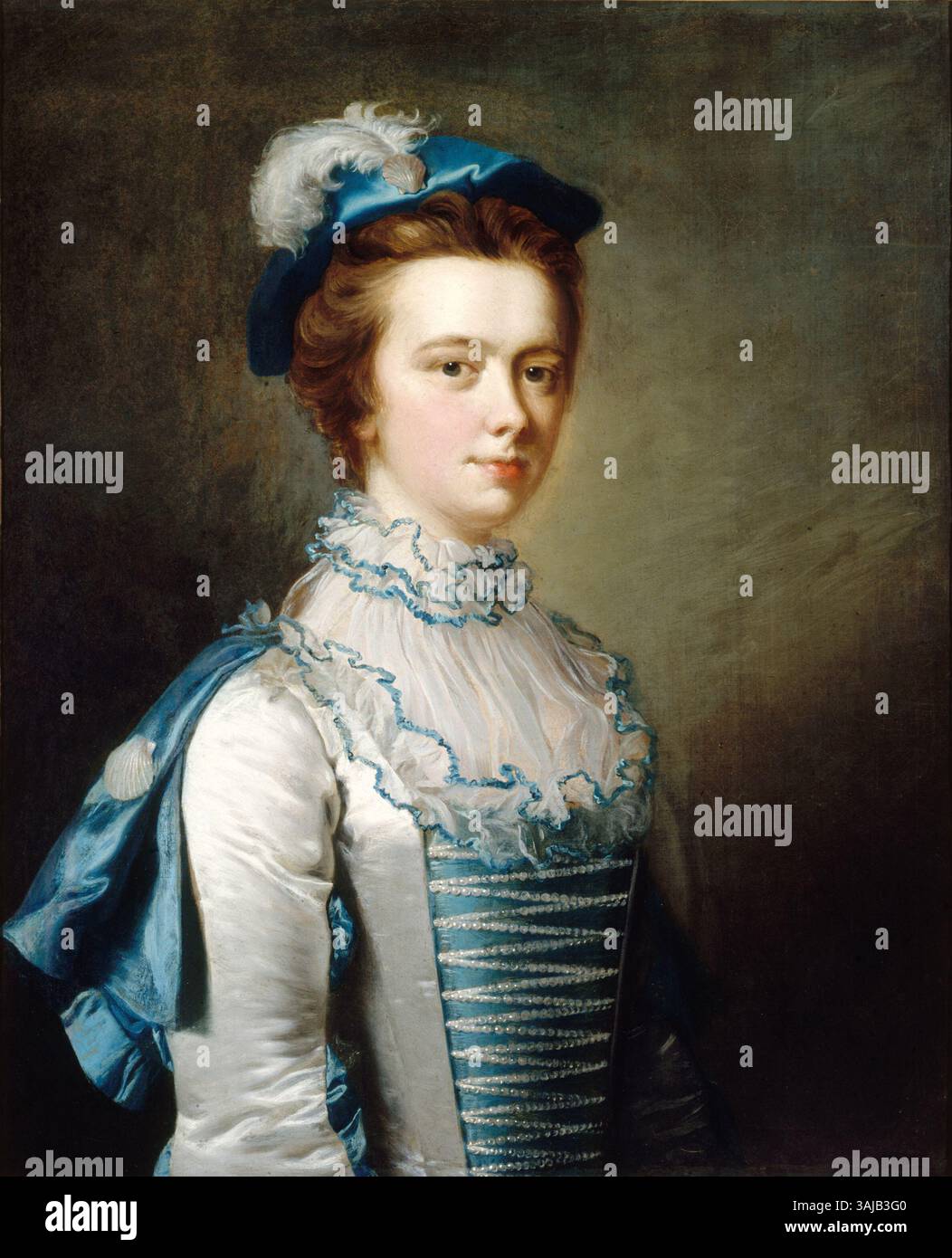 Attributed to Alexis Grimou, this portrait of a young pilgrim girl ...