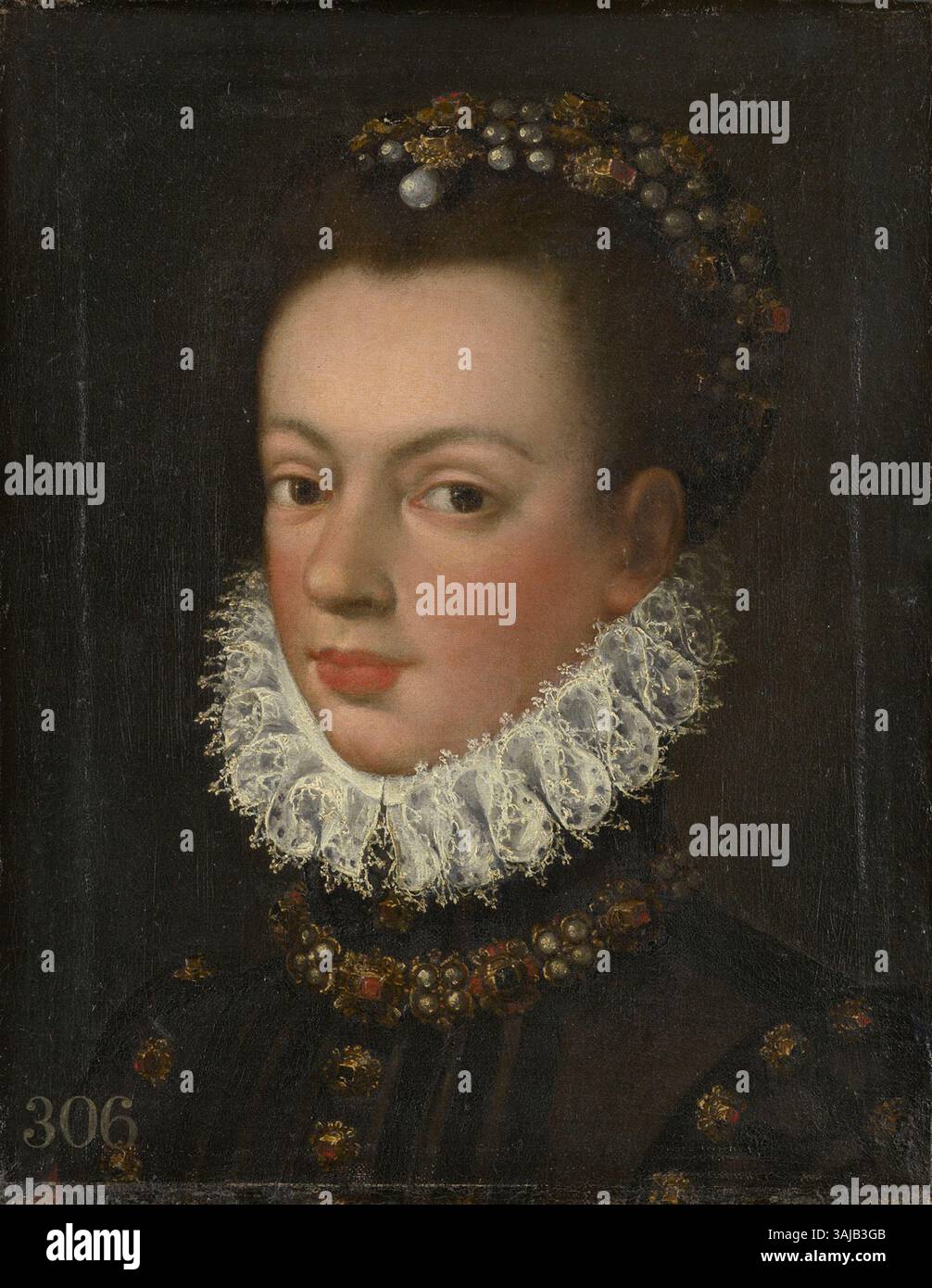 This painting depicts a lady from the Spanish Court, possibly Infanta ...