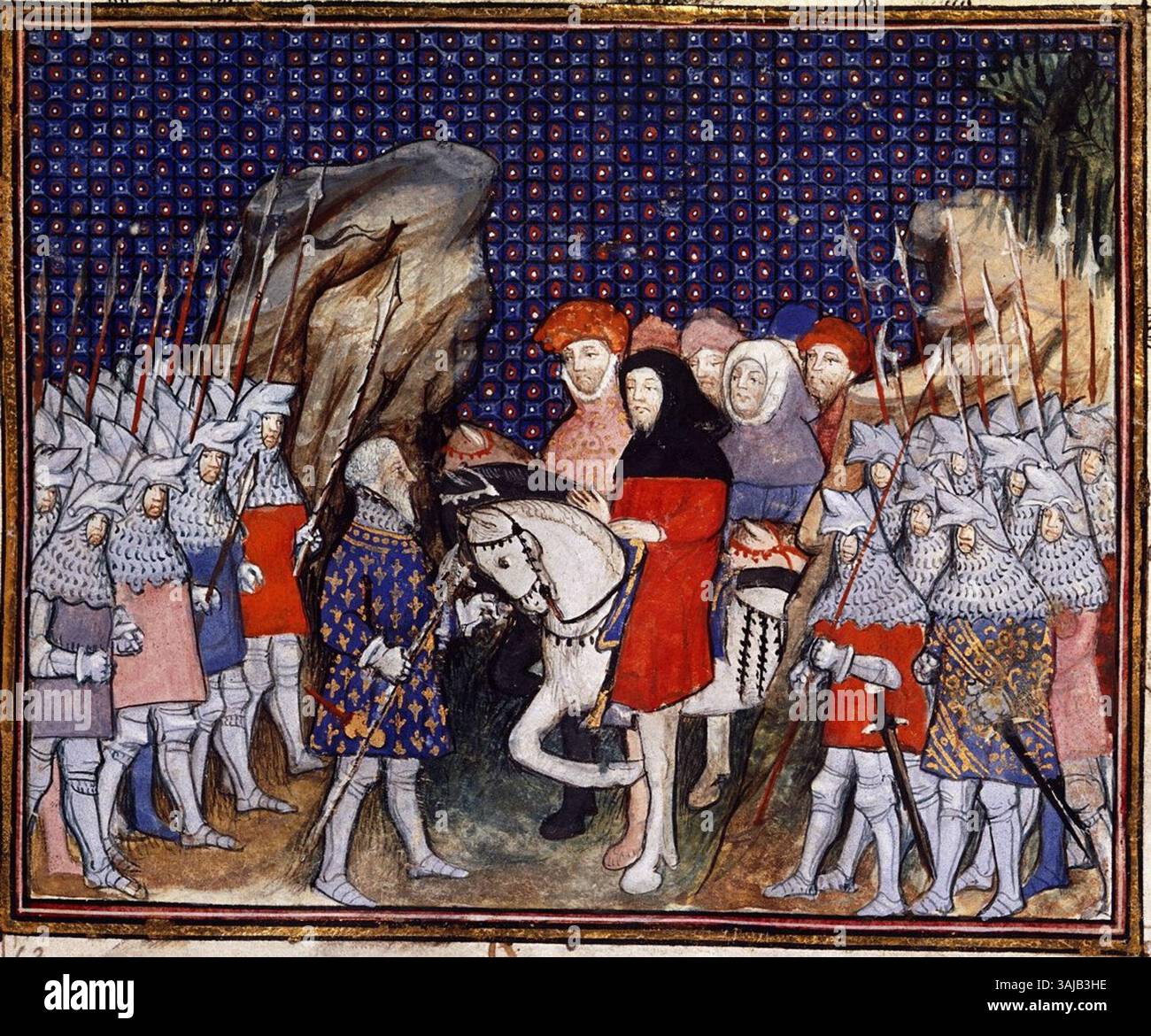 This miniature from the 1400s depicts Richard II encountering the ...