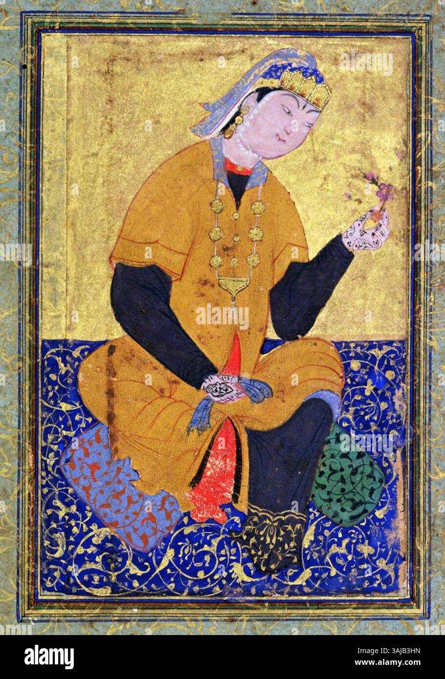 This portrait of Hamida Banu Begum, painted in 1550, shows the Mughal ...