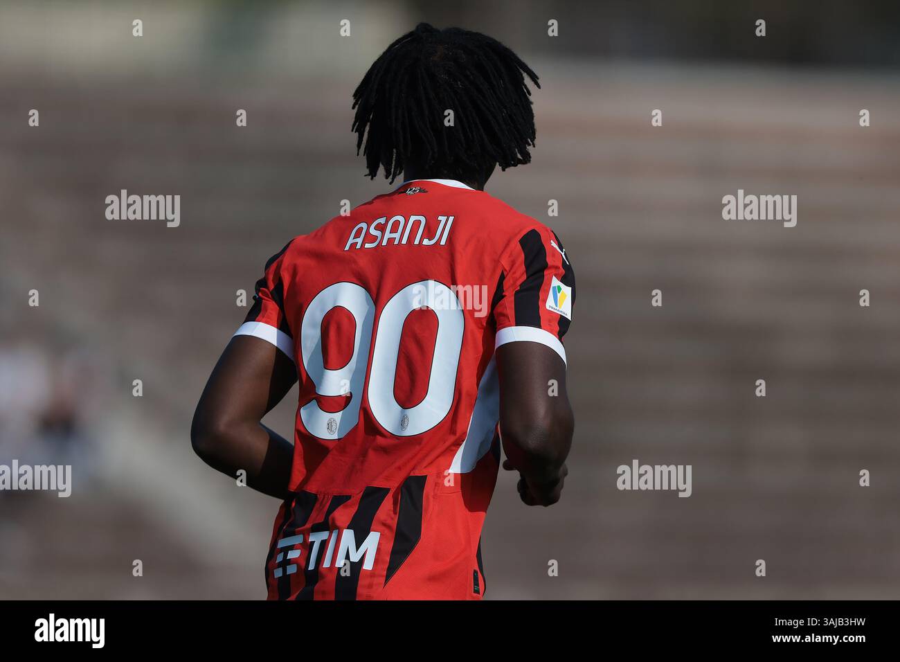 Milan, Italy. 9th Apr, 2025. Levis Asanji of AC Milan during the Coppa ...