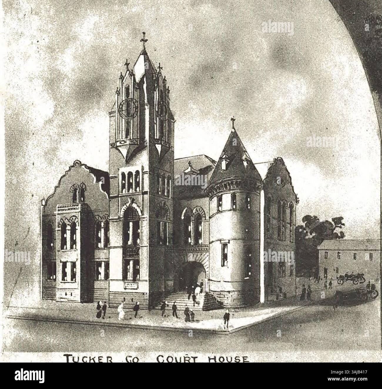 This perspective map from 1905 by Fowler & Kelly depicts the Tucker ...