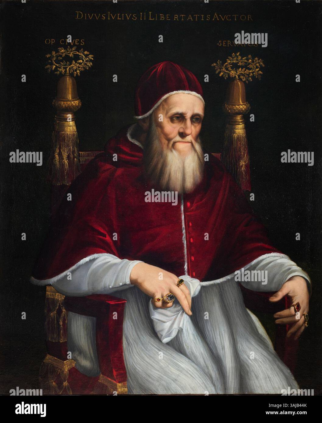 This anonymous painting is a copy of Raphael's famous portrait of Pope ...