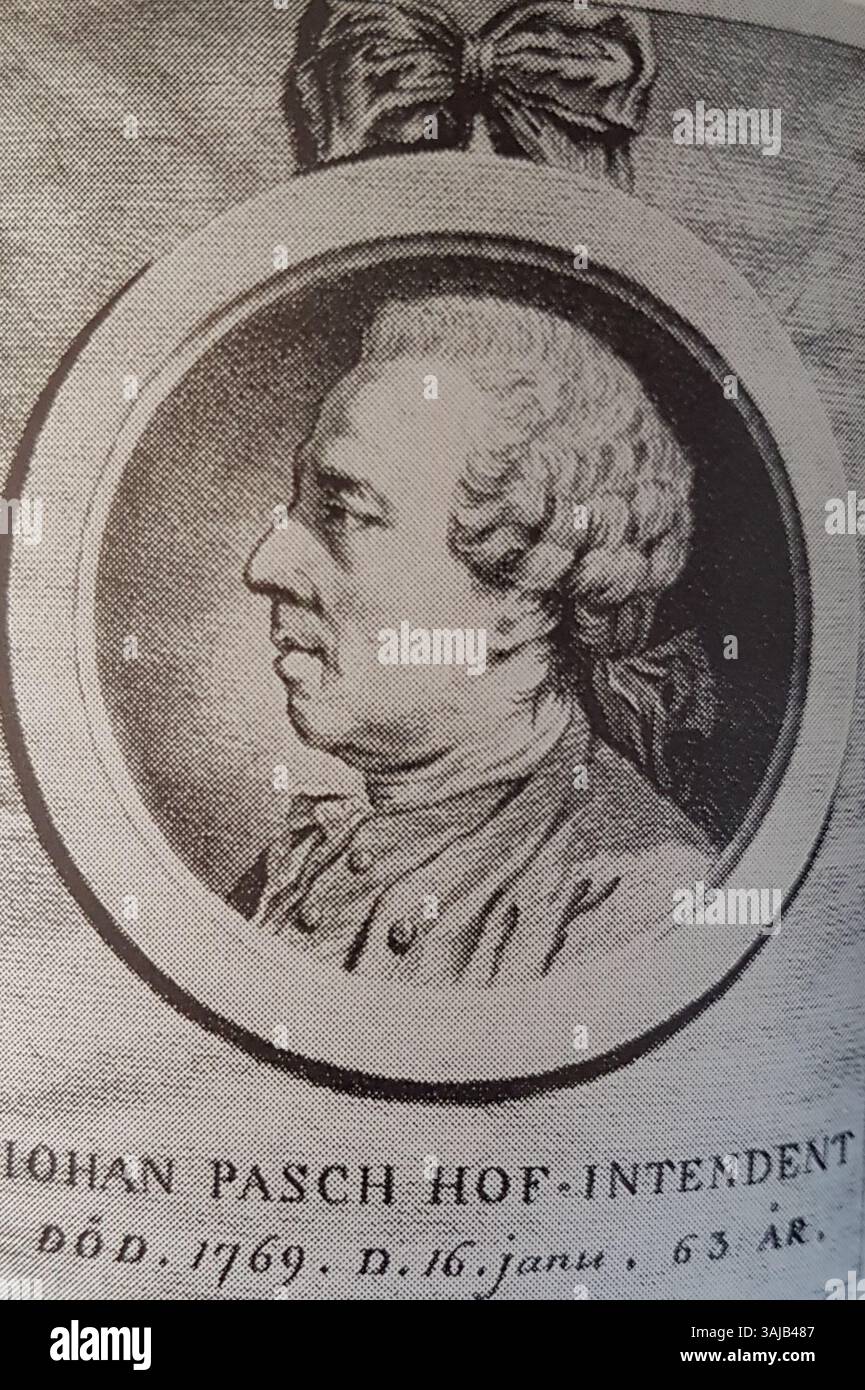 An engraving by Jakob Gillberg of Johan Pasch, after a painting by ...