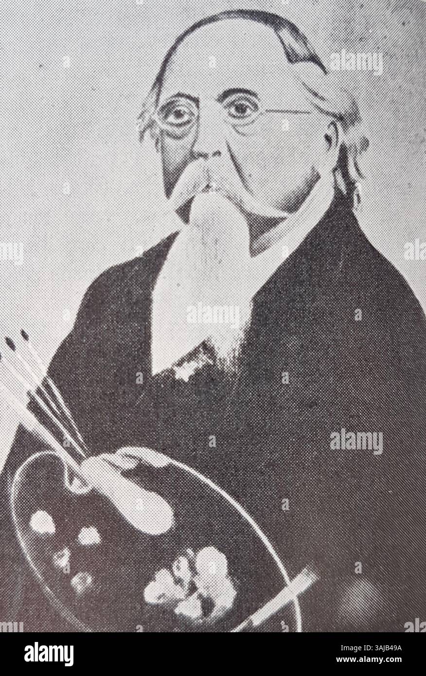 Olof Krans's self-portrait, reproduced from Allhems Svenskt ...