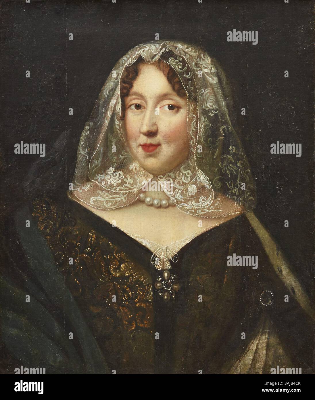 This 17th-century portrait by Pierre Mignard, features a woman draped ...