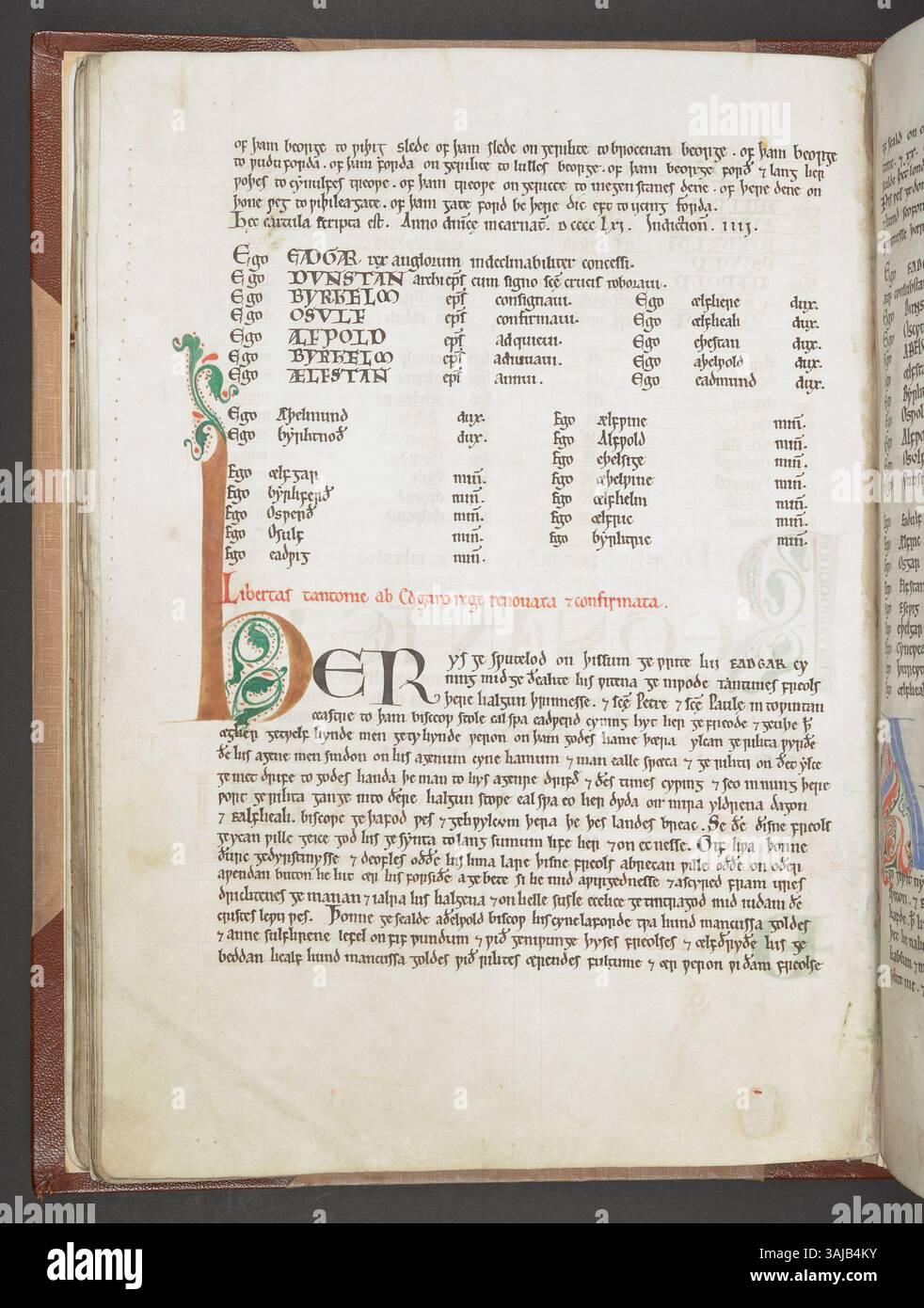 This manuscript page from the Codex Wintoniensis, also known as the St ...