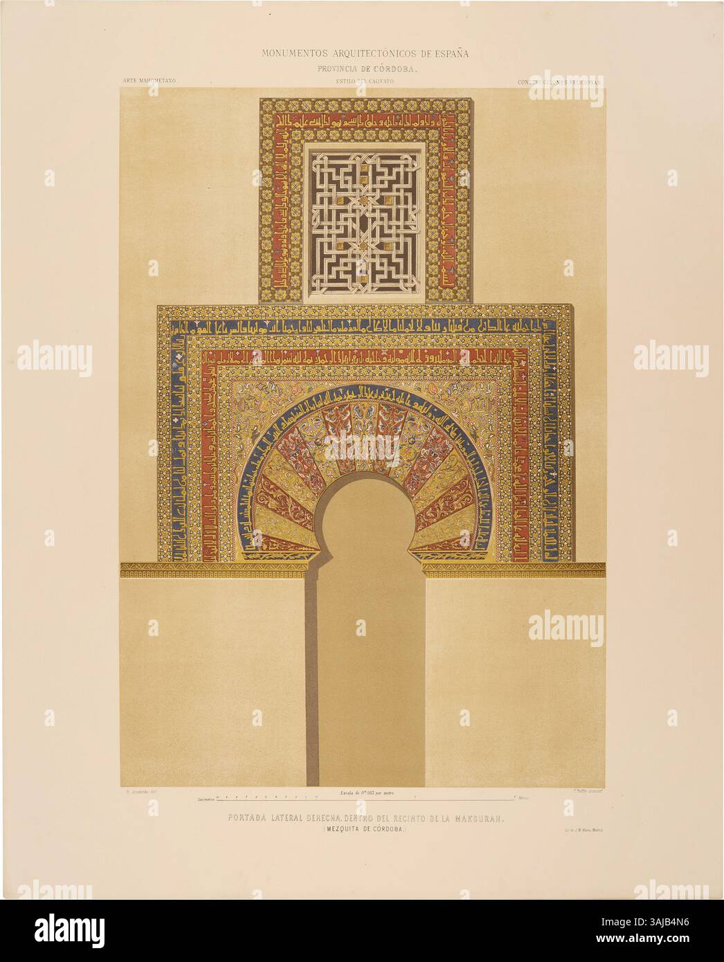 A chromolithograph by Teófilo Rufflé, based on a drawing by Ricardo ...