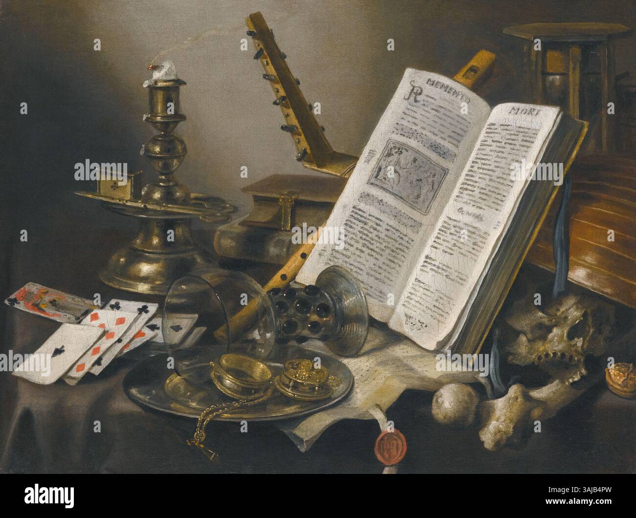 This Vanitas still life by Pieter Claesz, painted circa 1659, includes ...