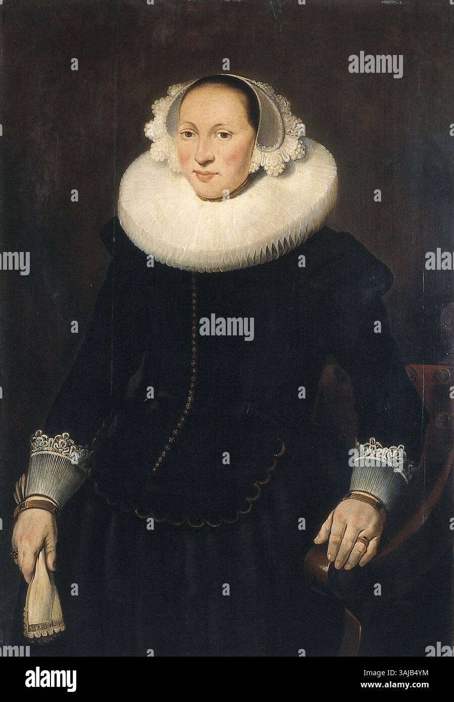 This 1635 Dutch painting by T. de Keyser portrays a woman, possibly ...