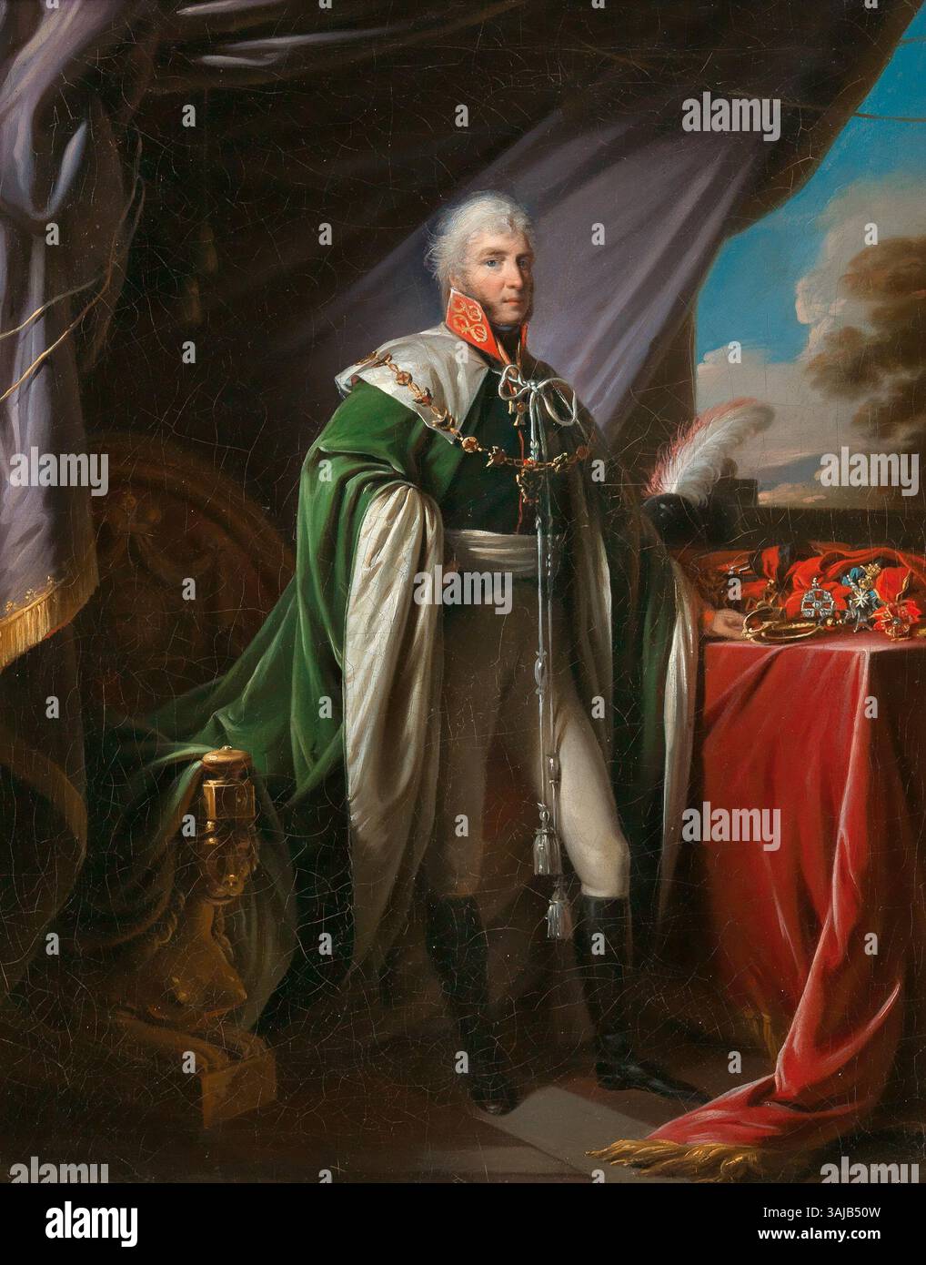 This 18th-century portrait by Giovanni Battista Damon-Ortolani portrays ...