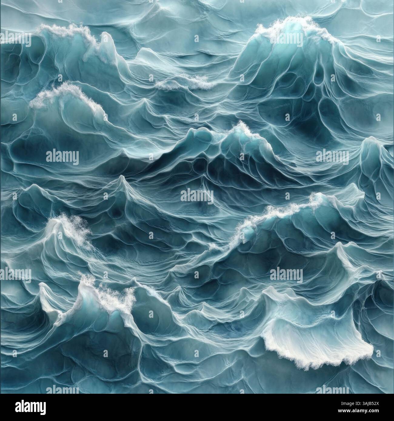 A mesmerizing abstract depiction of ocean waves showcasing vibrant ...