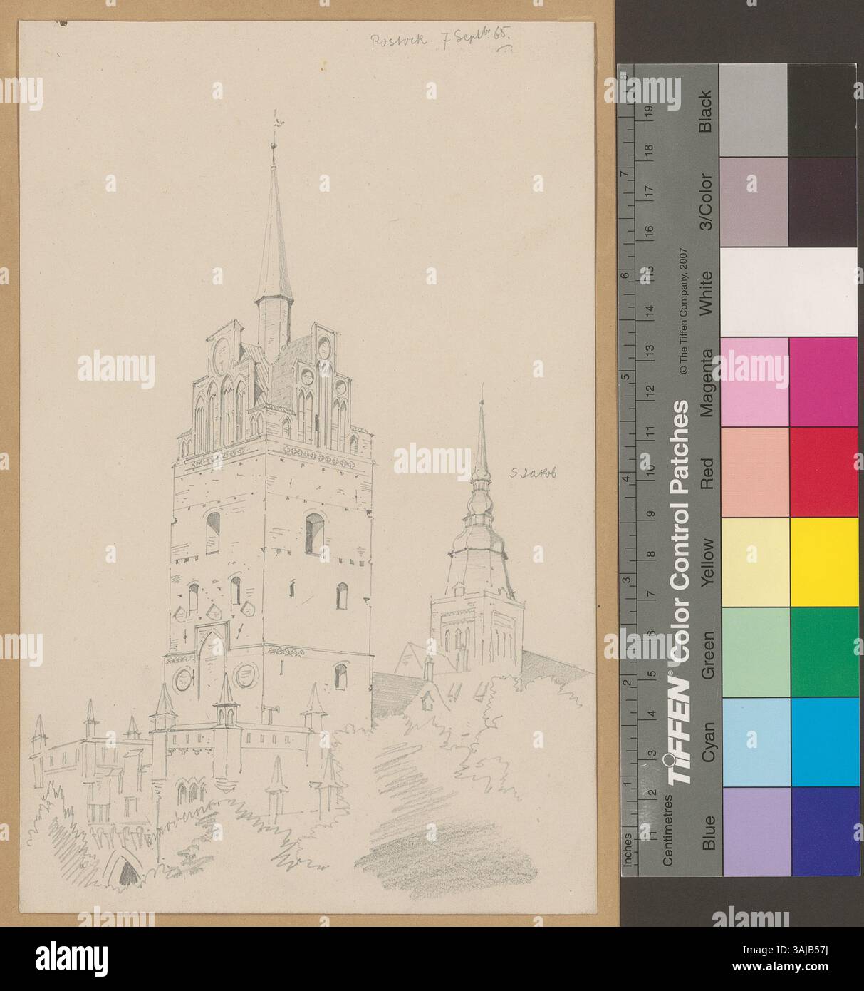 The image depicts the Kröpeliner Tor, part of the city fortifications ...