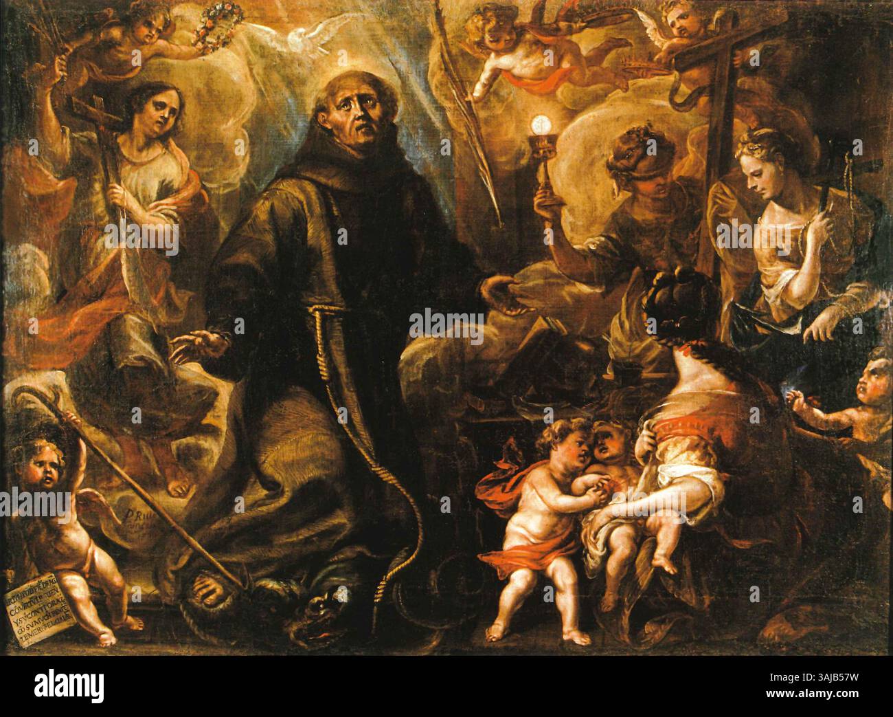 'San Pascual Bailón con Virtudes' by Pedro Ruiz González, circa 1700 ...