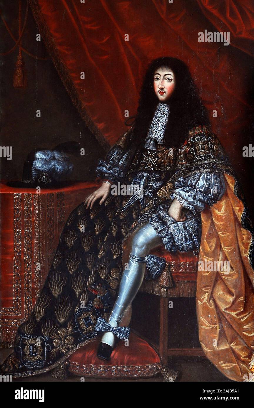 This 17th-century portrait, possibly of Philippe d'Orléans, Duke of Orléans (1640-1701), shows ...