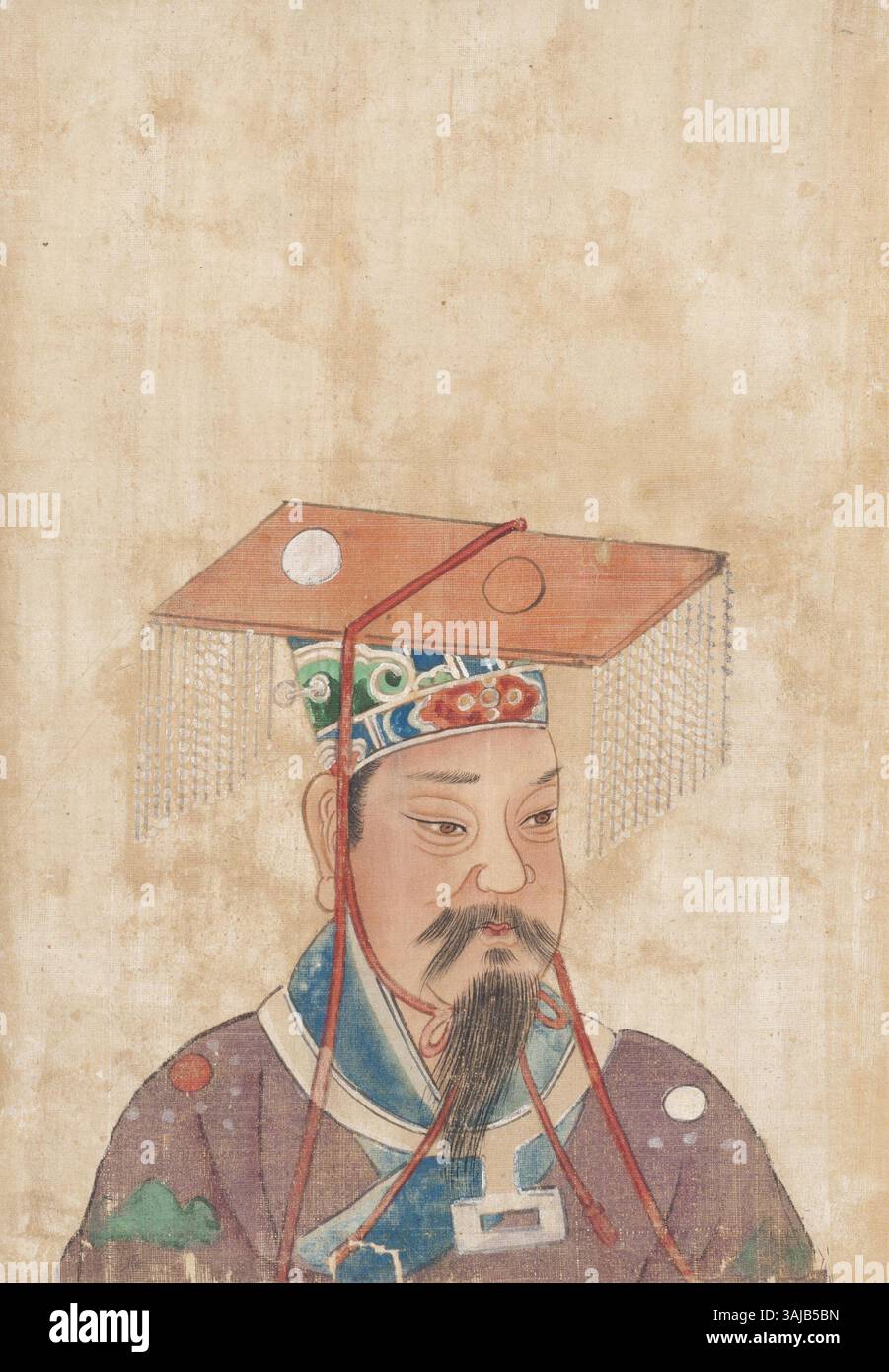 This 19th-20th century portrait of the Yellow Emperor (Huangdi), a ...