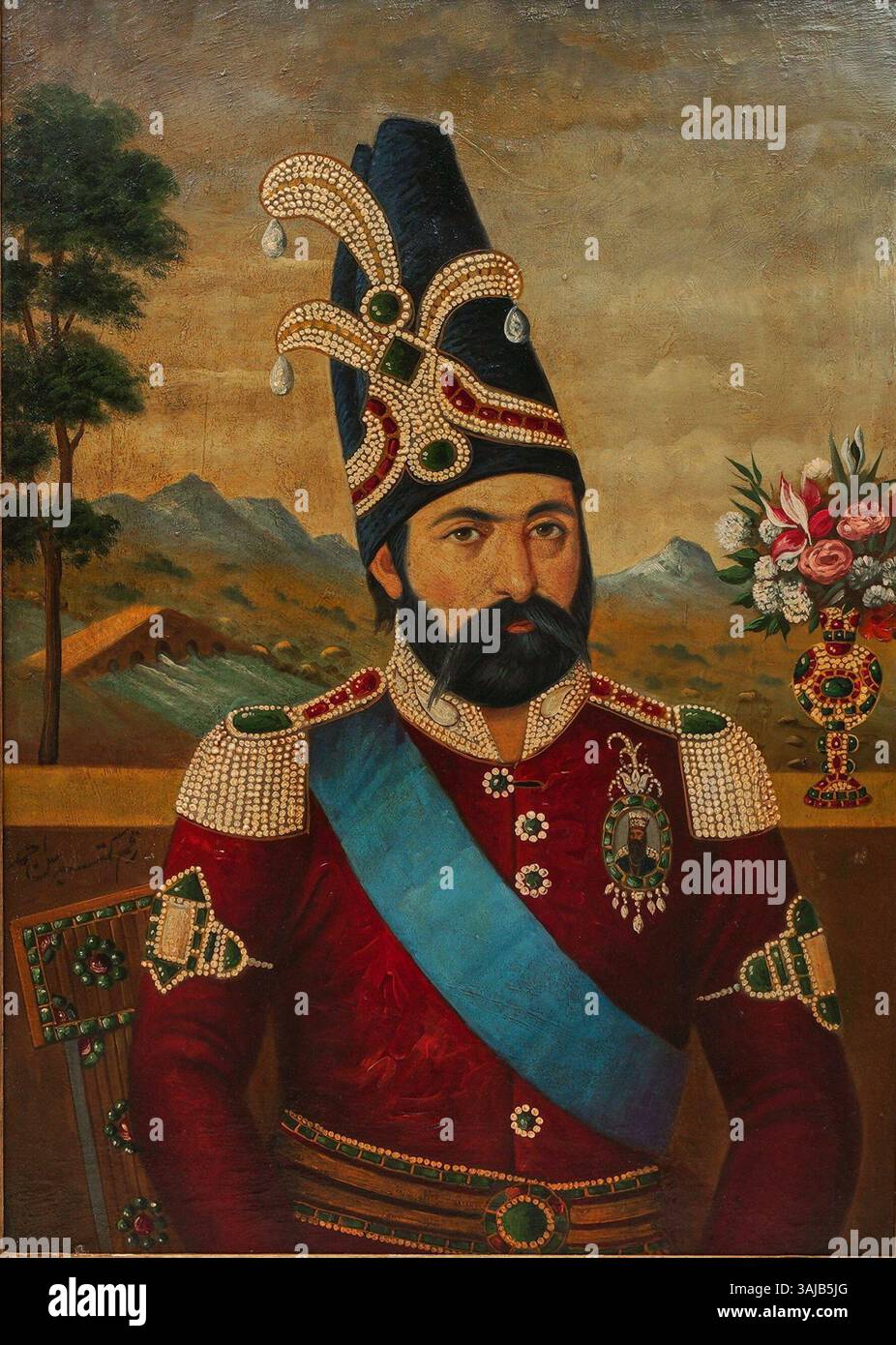 Portrait of Muhammad Shah Qajar, painted by Ahmad in the 19th century ...