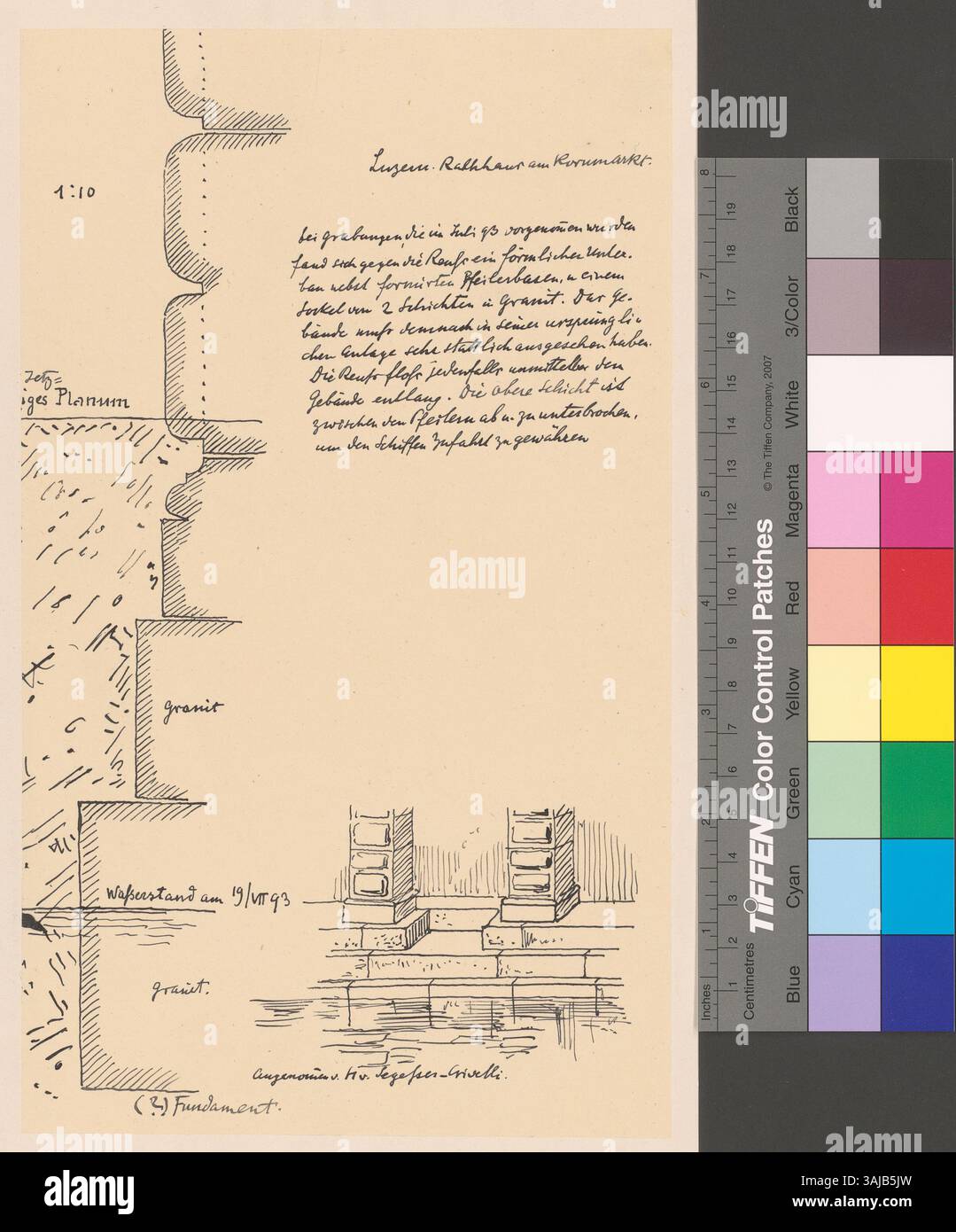 This 1893 drawing by Johann Rudolf Rahn depicts the remains of the old ...