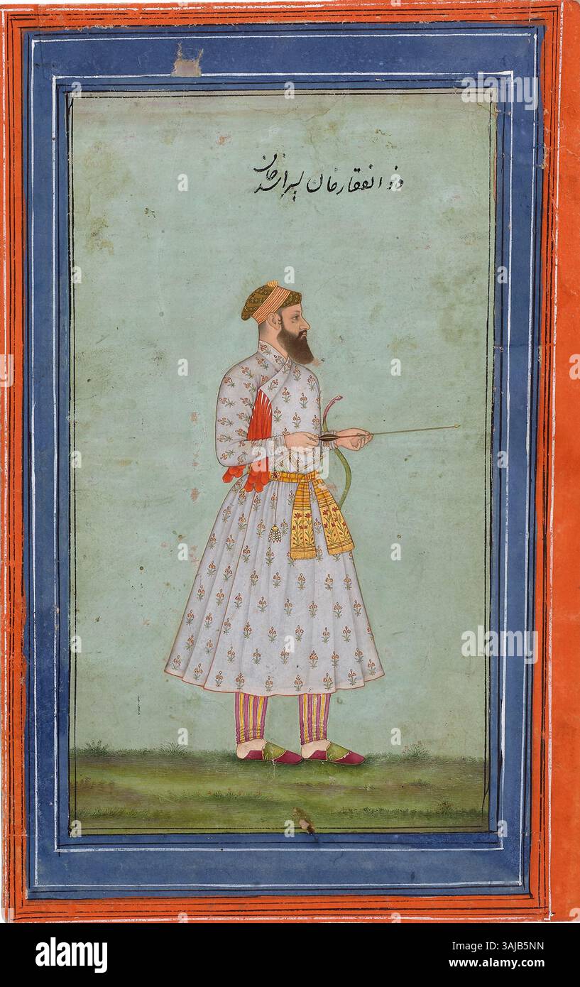This 1690 portrait of Zulfiqar Khan, a prominent military commander ...
