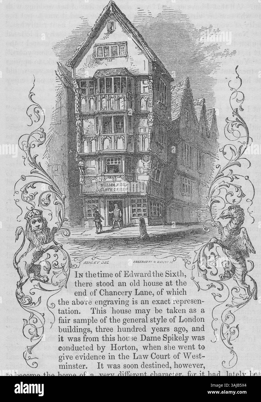 Illustration by G. Herbert Rodwell depicting William Flood's house at ...