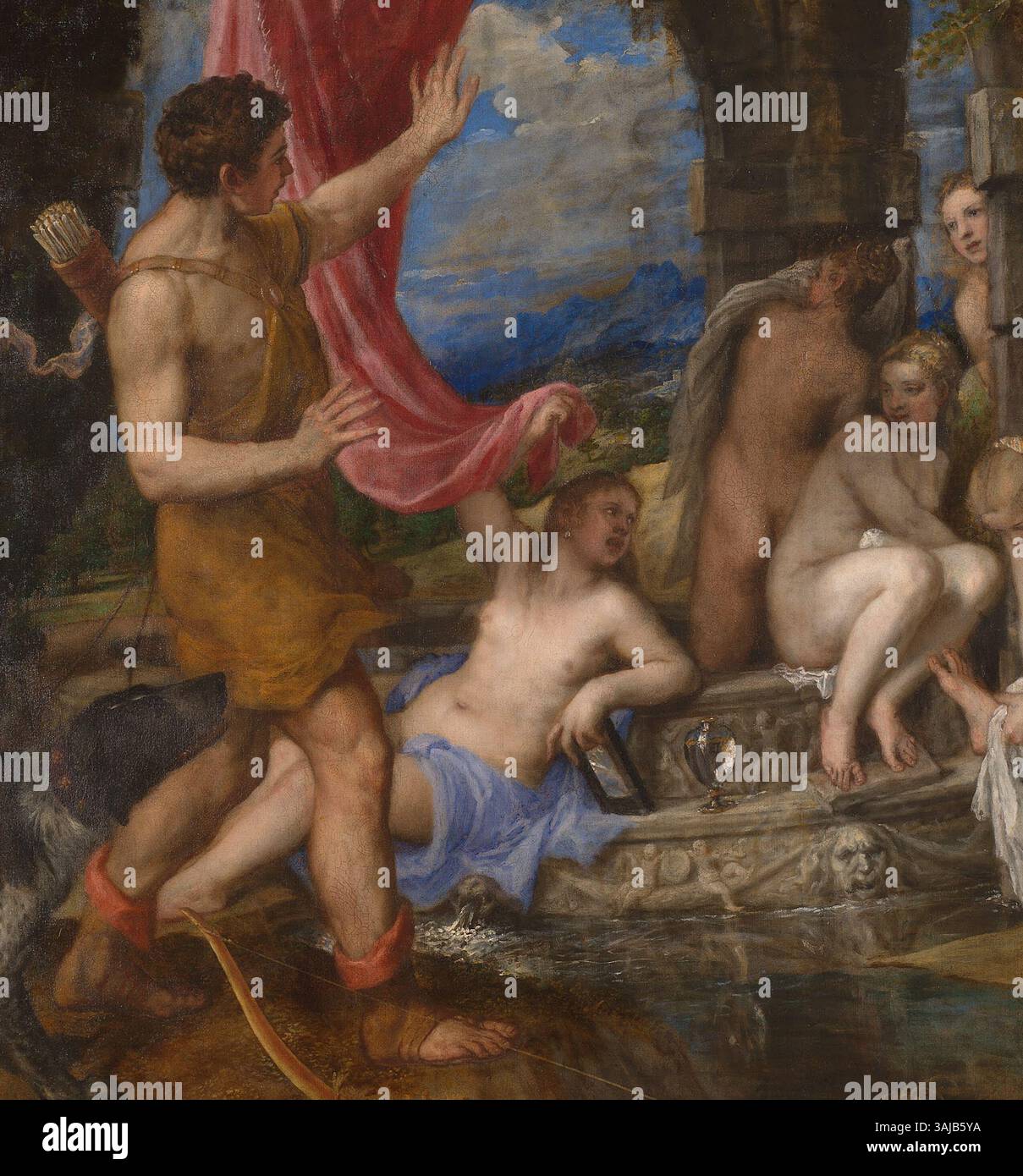 Titian's *Diana and Actaeon* (1556-1569) depicts the mythological ...