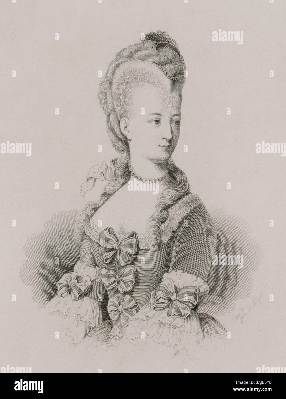 A 1845 steel engraving portrait of Charlotte Maria Magdalena Ackermann ...