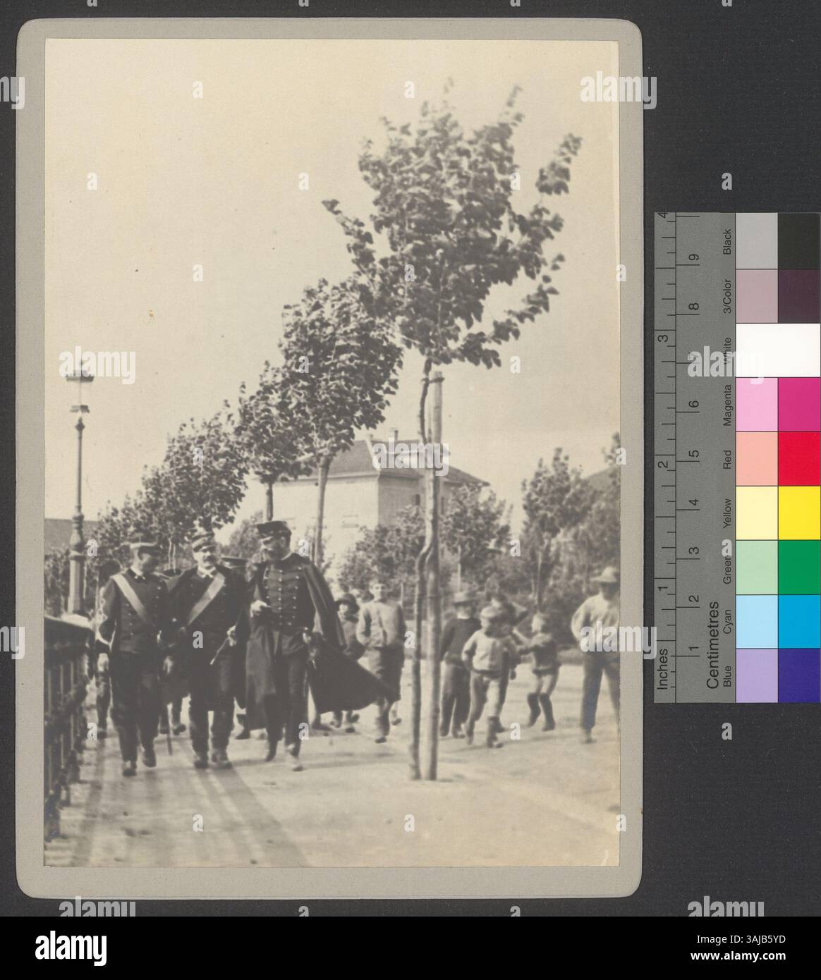 A photograph from between 1886 and 1910 showing soldiers and playing ...